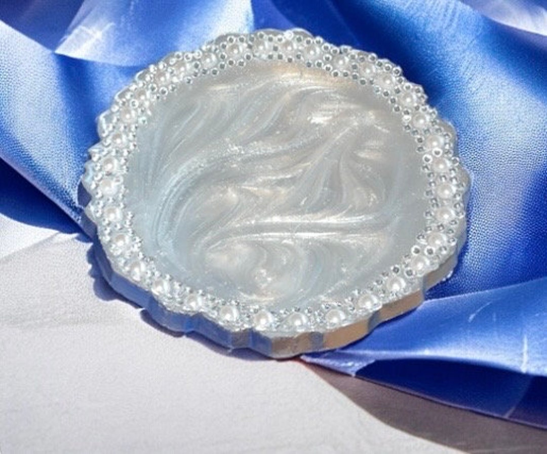 Pearl White Resin Ring Dish, Jewelry Dish, Key Dish, Handmade Trinket ...