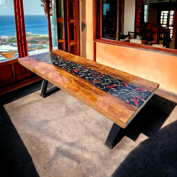 Wood Resin Table - Etsy