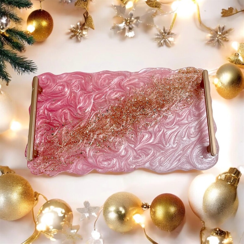 Pink Serving Tray - Etsy
