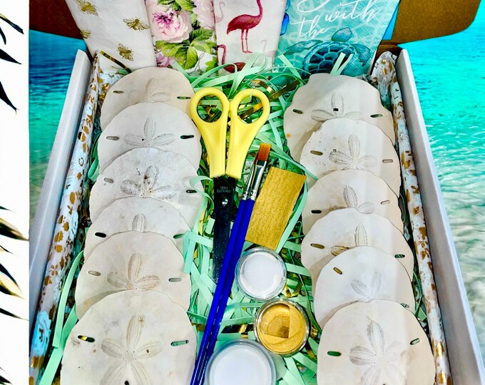 DIY Decoupage Florida Sand Dollar Craft Kit, Decoupage Kit, DIY Kits ...