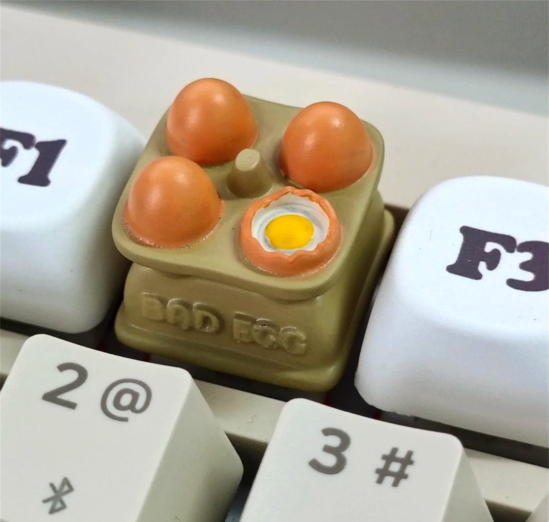 Kawaii Egg Carton Egg Tray Artisan Handmade Keycap Key Cap for ...
