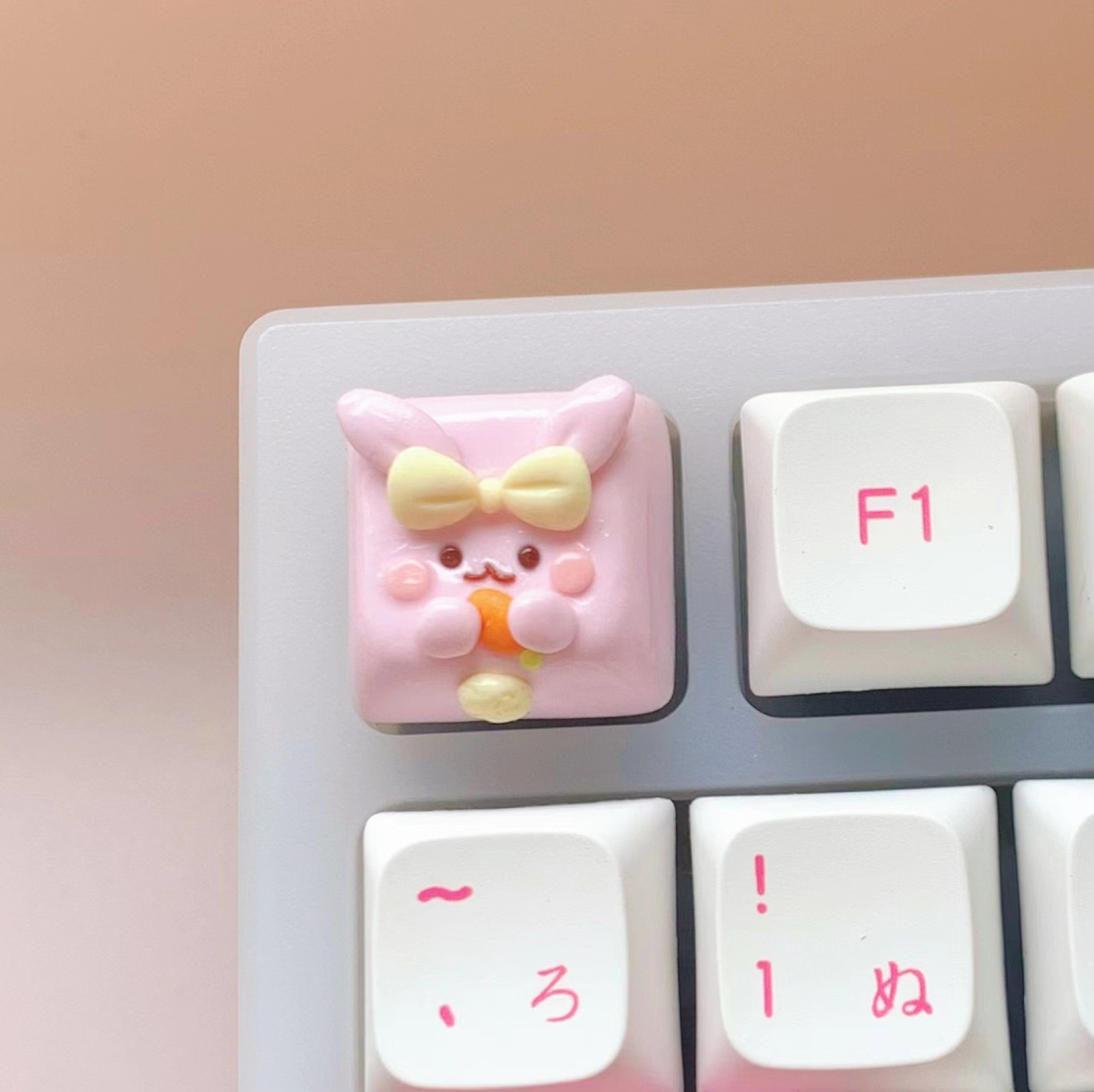 Kawaii Rabbit Carrot Cute Keycap Inspired Resin Artisan | Etsy