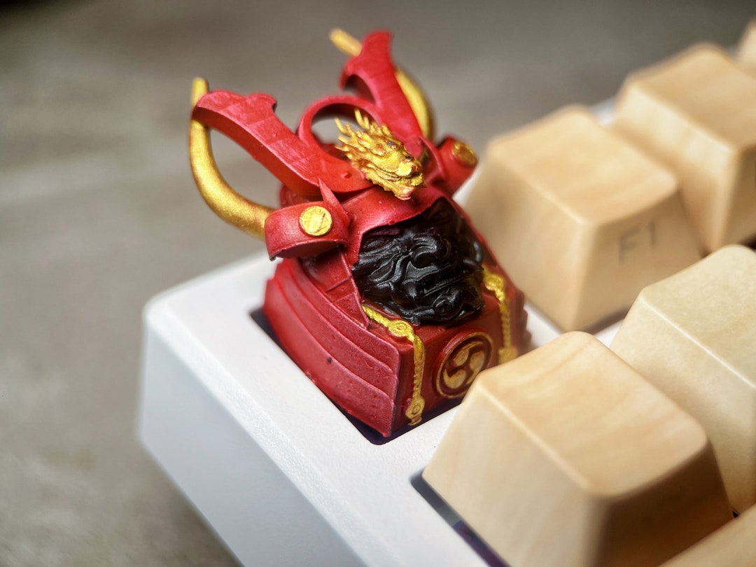 Japanese Samurai Mask Helmet Custom Artisan Keycap MX Key Cap for ...