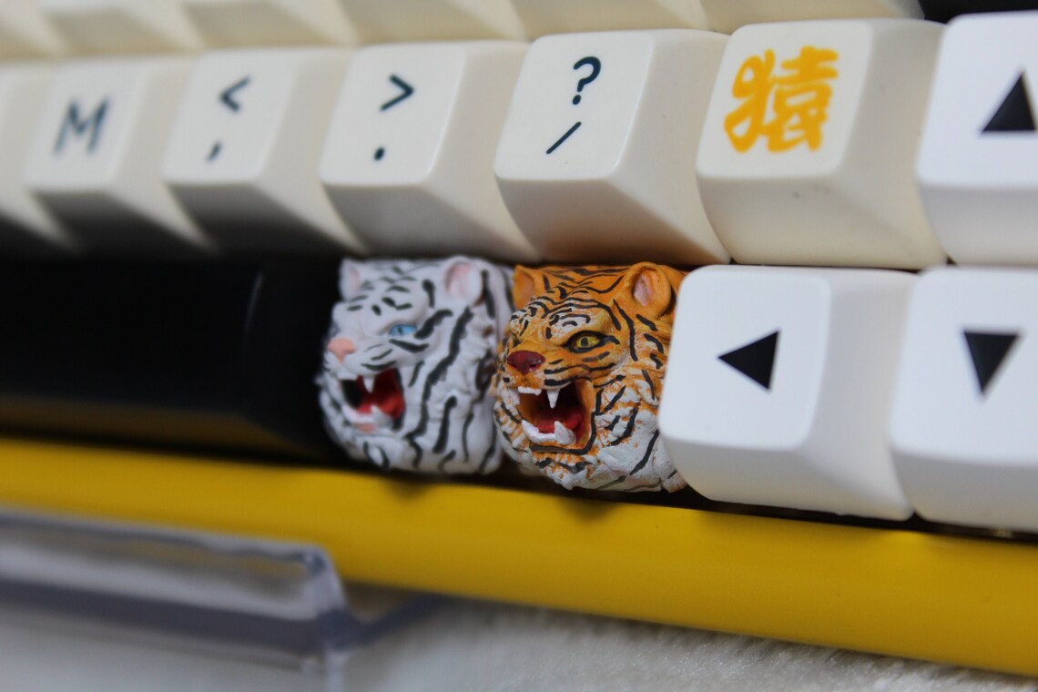 Tiger Head Ukiyoe Style White Tiger Artisan Keycap Key Cap for - Etsy