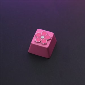 Pink Cherry Blossom Sakura Inspired Artisan Keycap MX Cherry R4 Profile ...