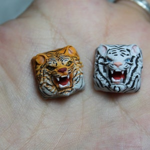 Tiger Head Ukiyoe Style White Tiger Artisan Keycap Key Cap for ...