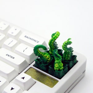 Octopus Cthulhu Tentacles Inspired Handmade Artisan Keycap MX Key Cap ...