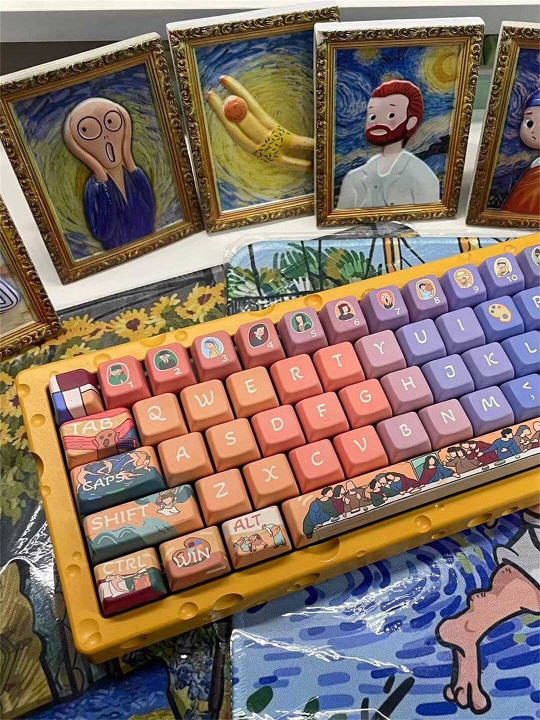 Great Artists Vincent Van Gogh 142 Pcs Keycap Set for Mechanical Gaming ...