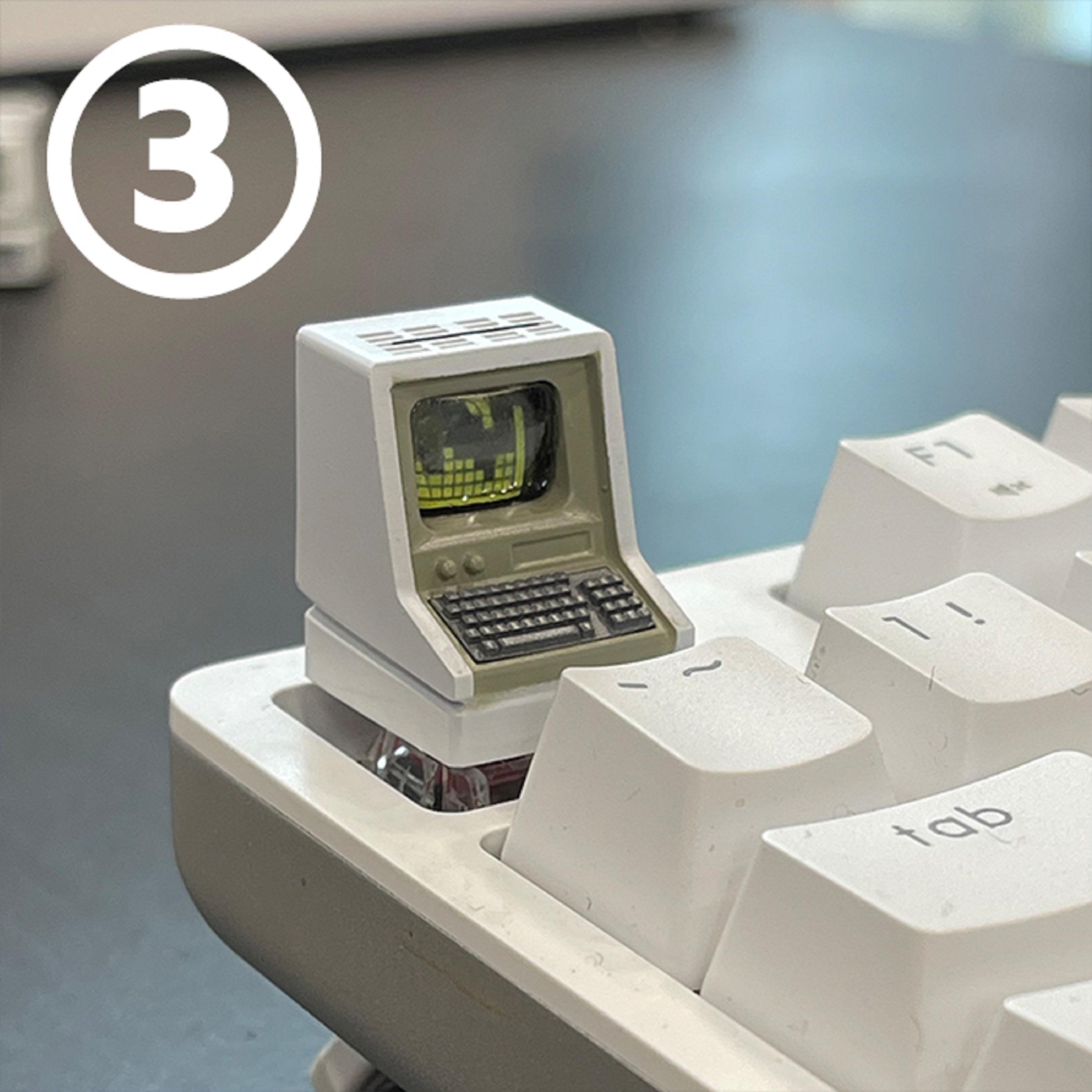 Vintage old computer artisan keycap key cap para teclado | Etsy