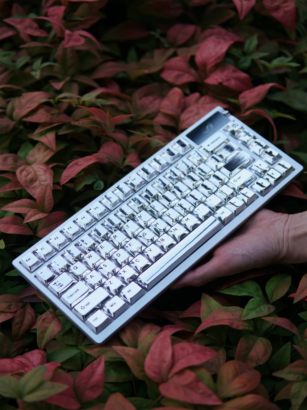 Silver Mirror Surface Zinc Alloy 110 Pcs Metal Keycap Artisan Keycap ...