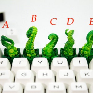 Octopus Cthulhu Tentacles Inspired Handmade Artisan Keycap MX Key Cap ...