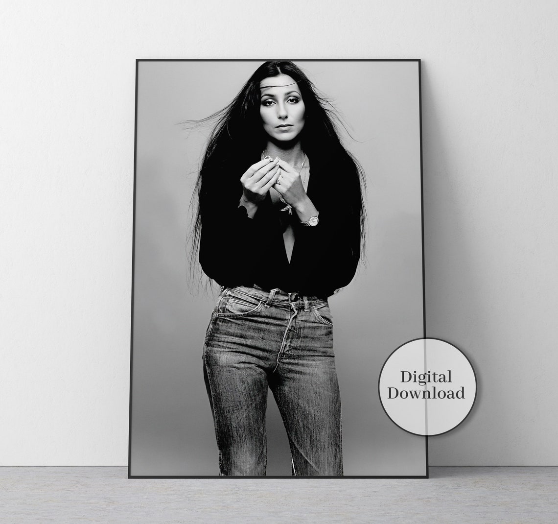 Cher Print Black and White Cher Poster Vintage Photo - Etsy