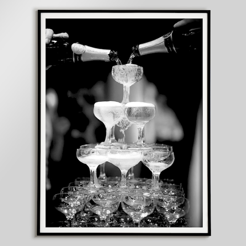 Champagne Print - Etsy