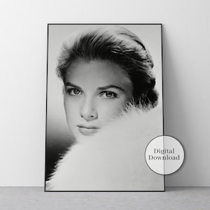 Grace Kelly Black and White Print - Vintage Movie Poster for Old ...