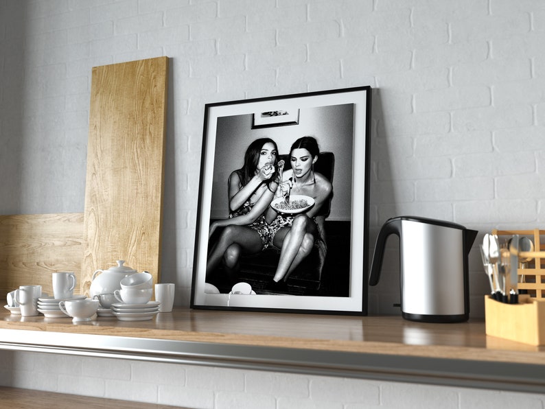 Women Eating Spaghetti Poster Vintage Kitchen Print Black - Etsy