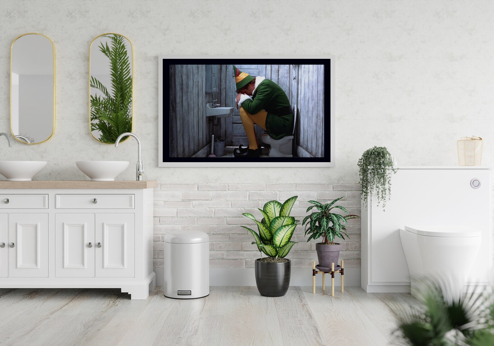 Elf Movie Poster, Funny Bathroom Print, Buddy the Elf, Funny Christmas ...