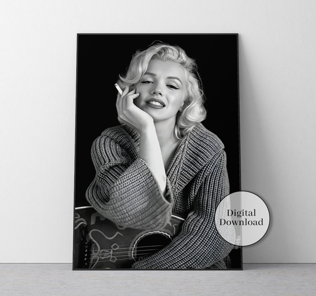 Marilyn Monroe Poster, Marilyn Monroe Prints Black and White, Marilyn ...