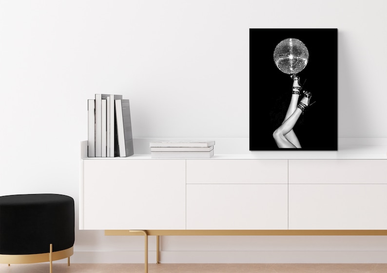 Disco Ball High Heels Print, Fashion Wall Art (digital Download) - Etsy