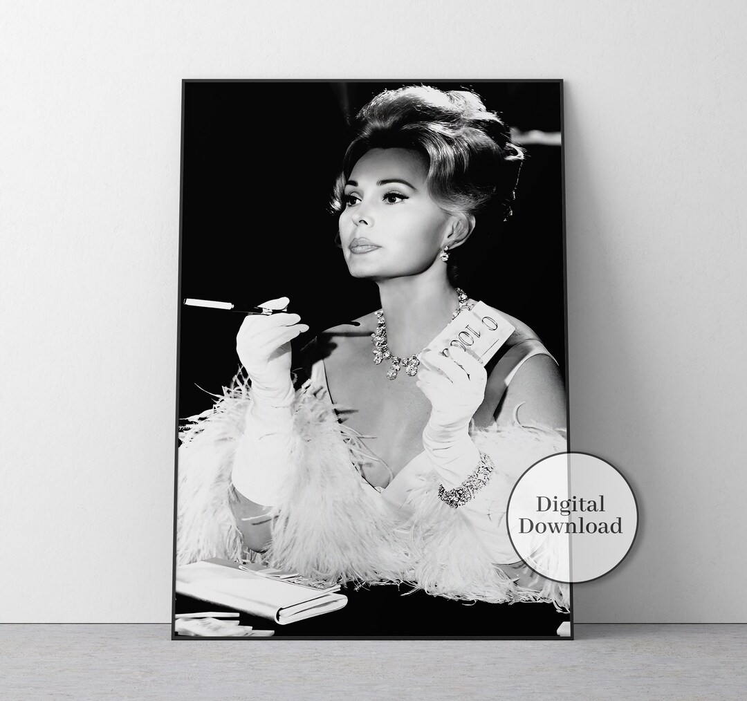 Zsa Zsa Gabor Poster, Black and White, Vintage Photos, Classic ...