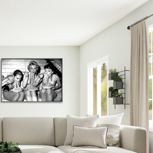 Woman Eating Spaghetti Poster, 1958, Black and White, Vintage Print ...