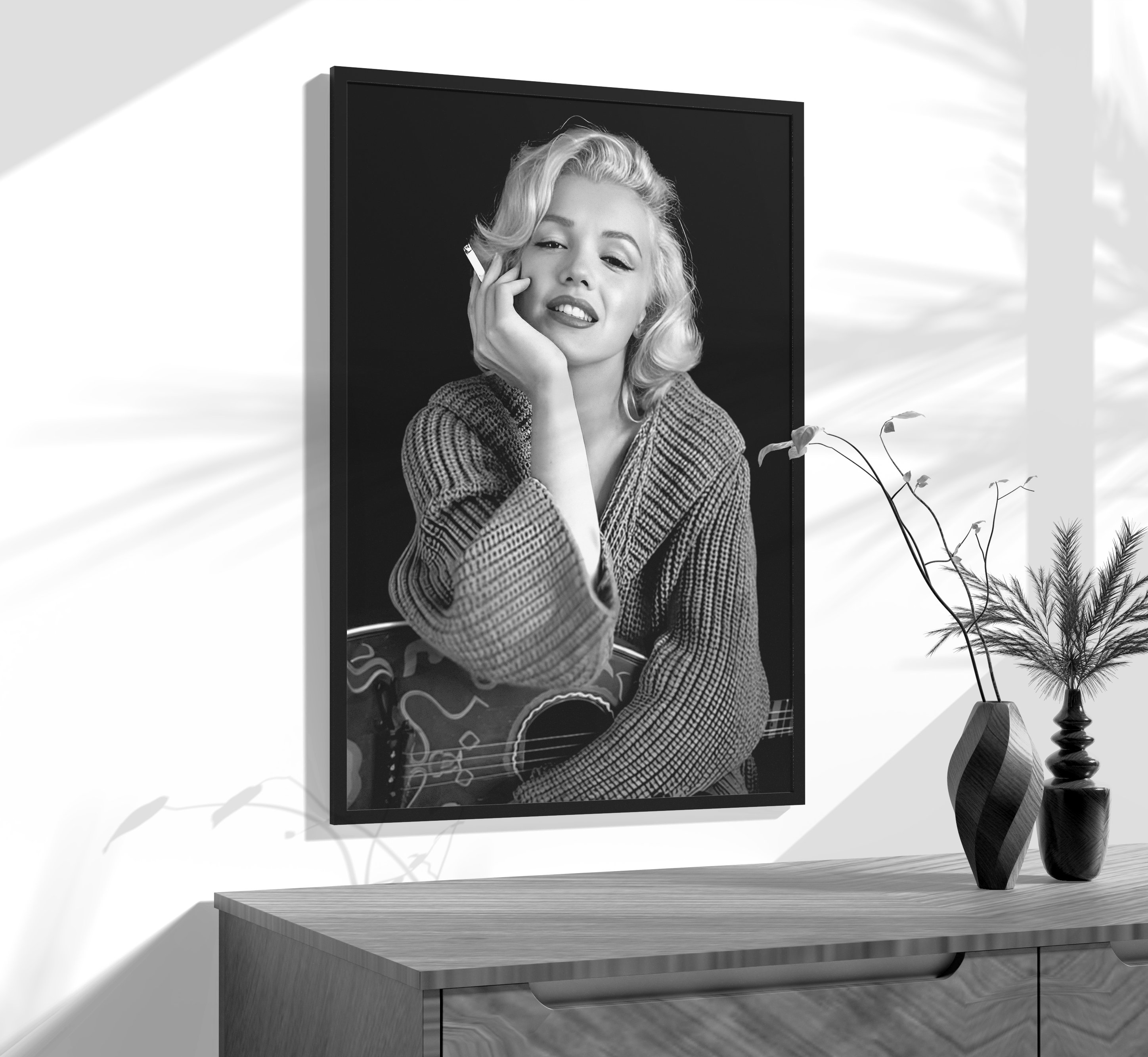 Black And White And Red Marilyn Monroe Posters