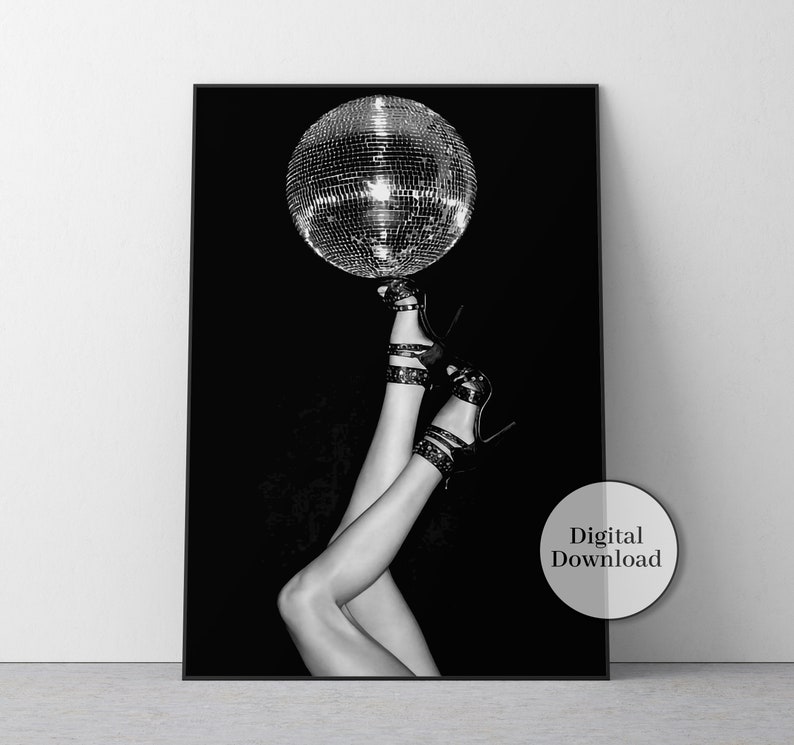 Disco Ball High Heels Print, Fashion Wall Art (digital Download) - Etsy