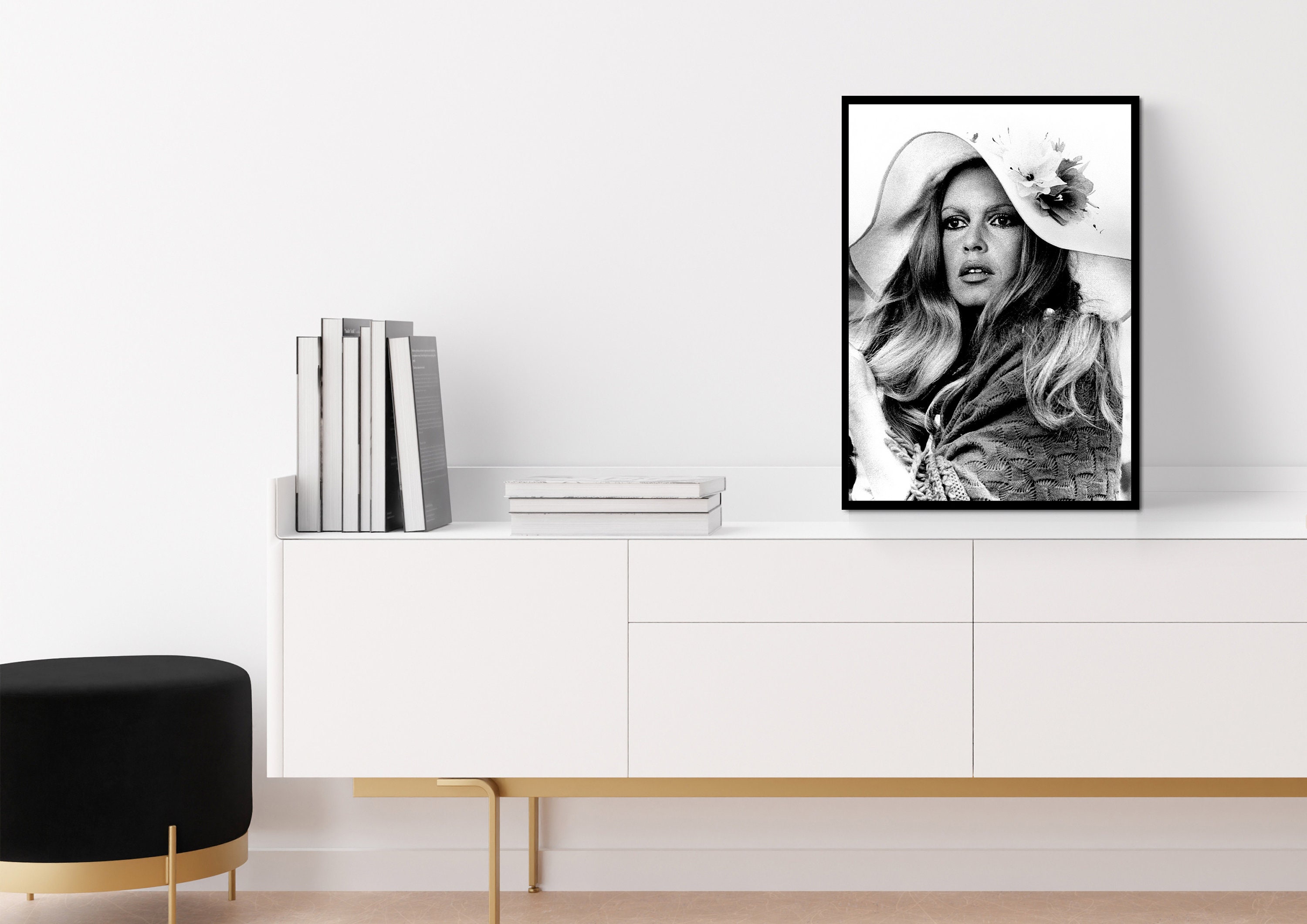 Brigitte Bardot Print Vintage Movie Poster Black and White - Etsy Australia