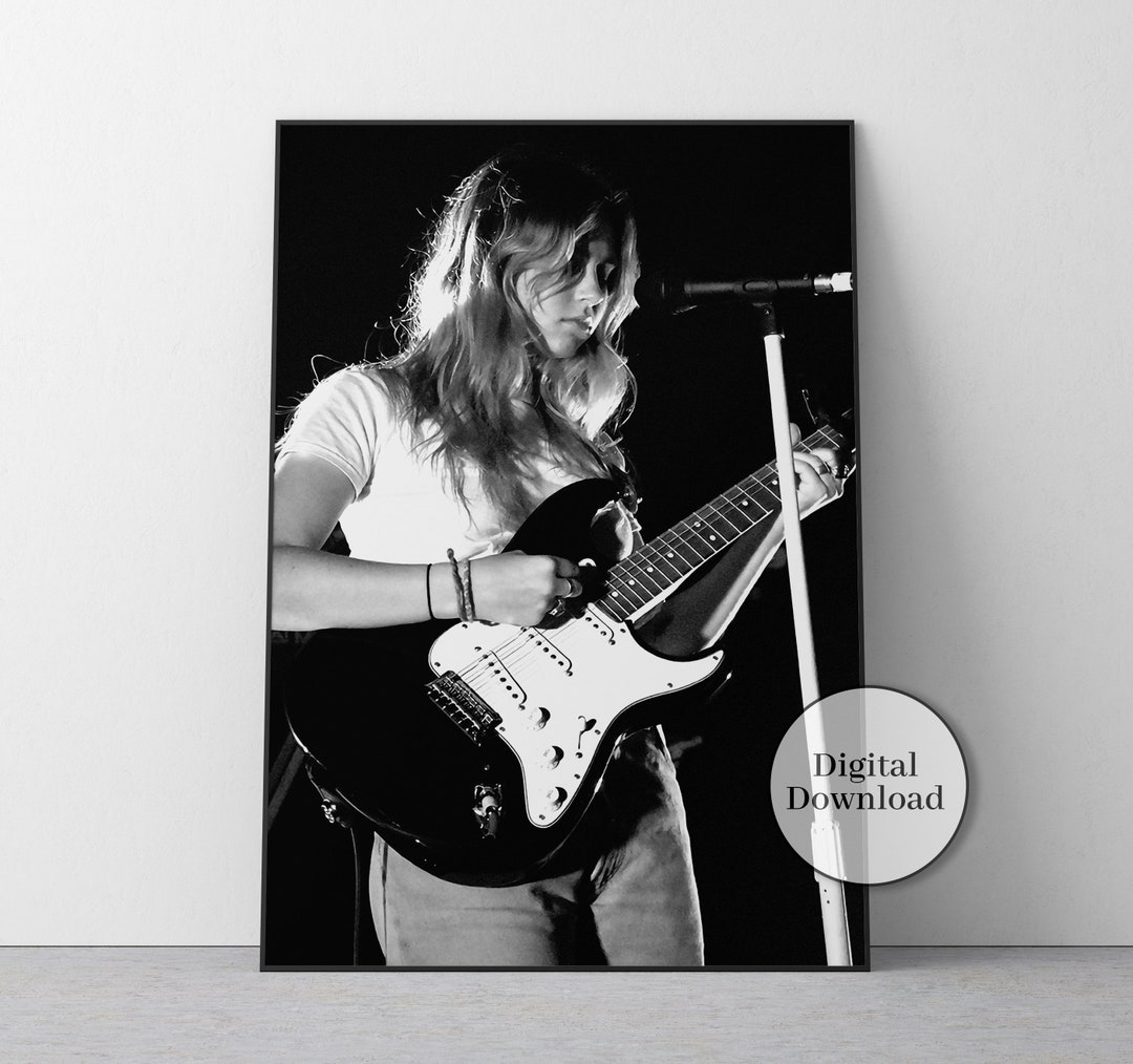 Clairo Poster, Black and White, Clairo Print, Feminist Wall Art, Guitar ...