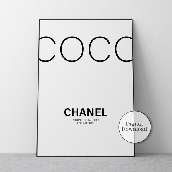 Printable Wall Art of Chanel Logo - Etsy