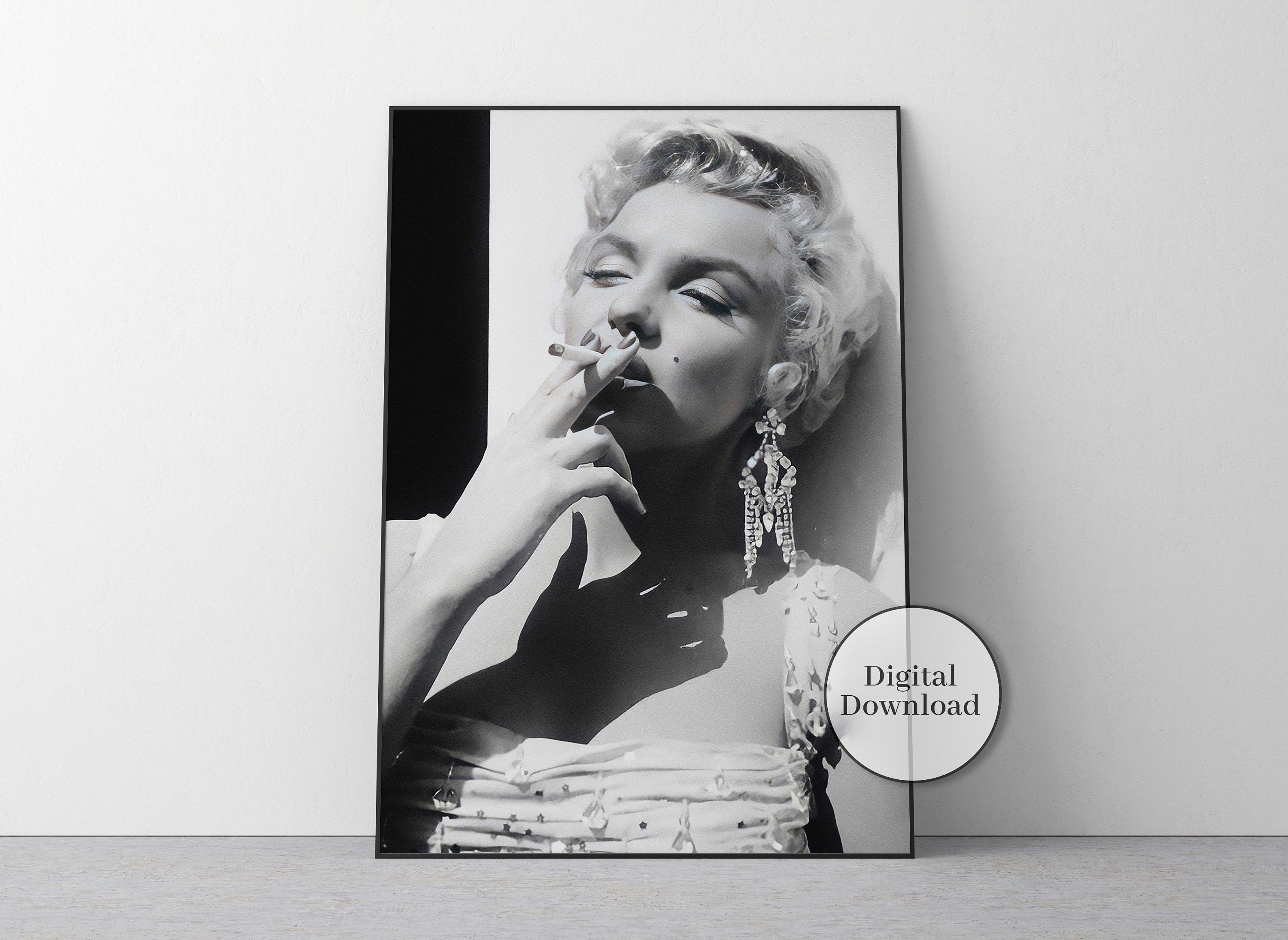 Marilyn Monroe Smoking Poster