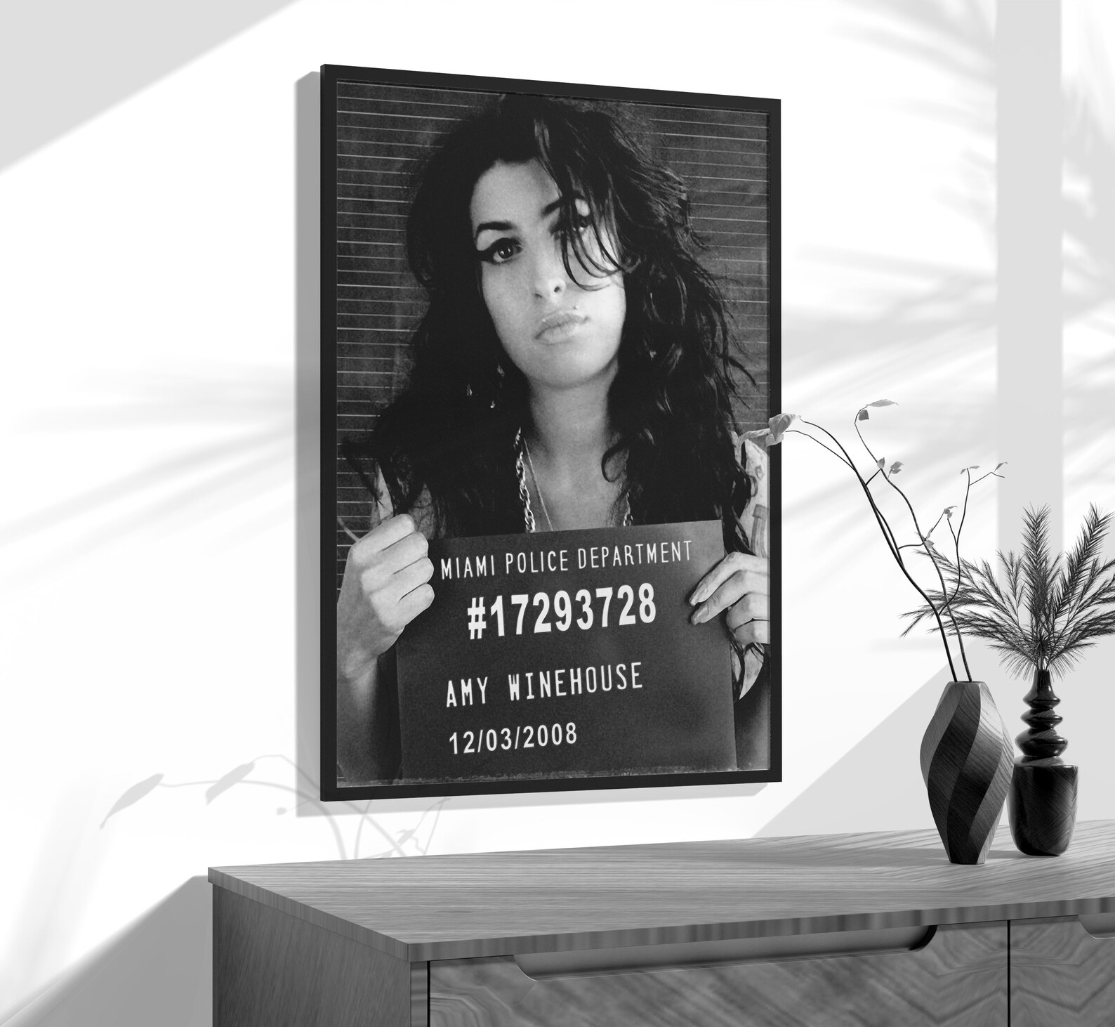 Amy Winehouse Mugshot Poster Black and White Feminist Print - Etsy
