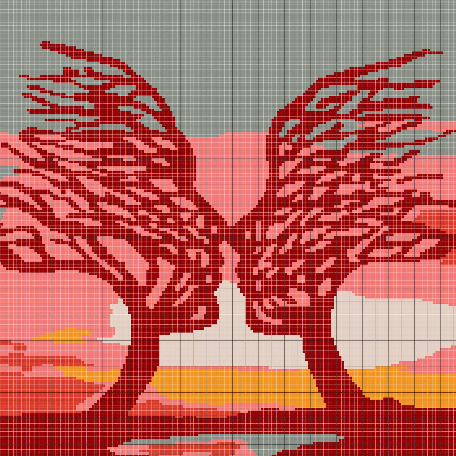 Kiss Crochet Graph and Written Pattern | Etsy