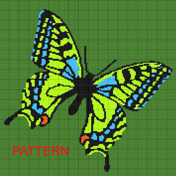 Butterfly Crochet Graph and Written Pattern - Etsy