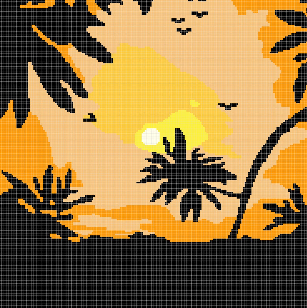 Single Crochet Graph, Crochet Blanket Pattern, Tropic Crochet Pattern ...