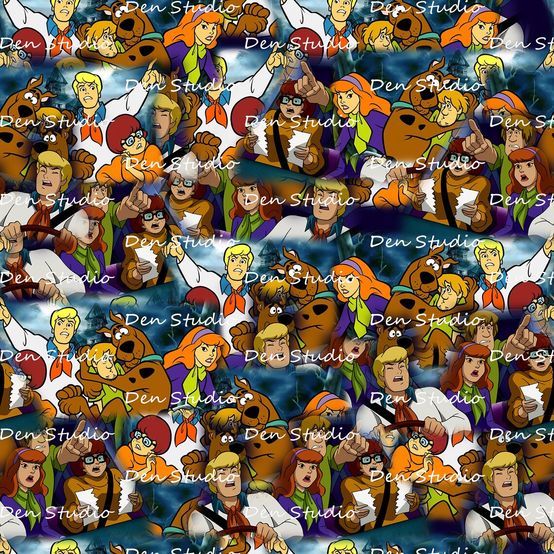 Scooby Doo Seamless Paper Print Pattern Etsy