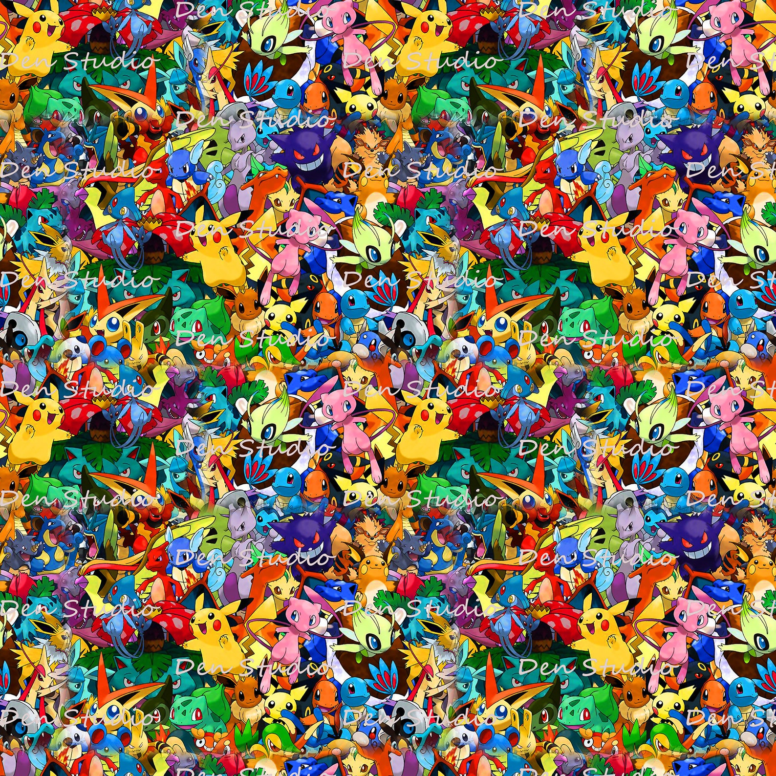 Pokemon Seamless Paper Print - Etsy