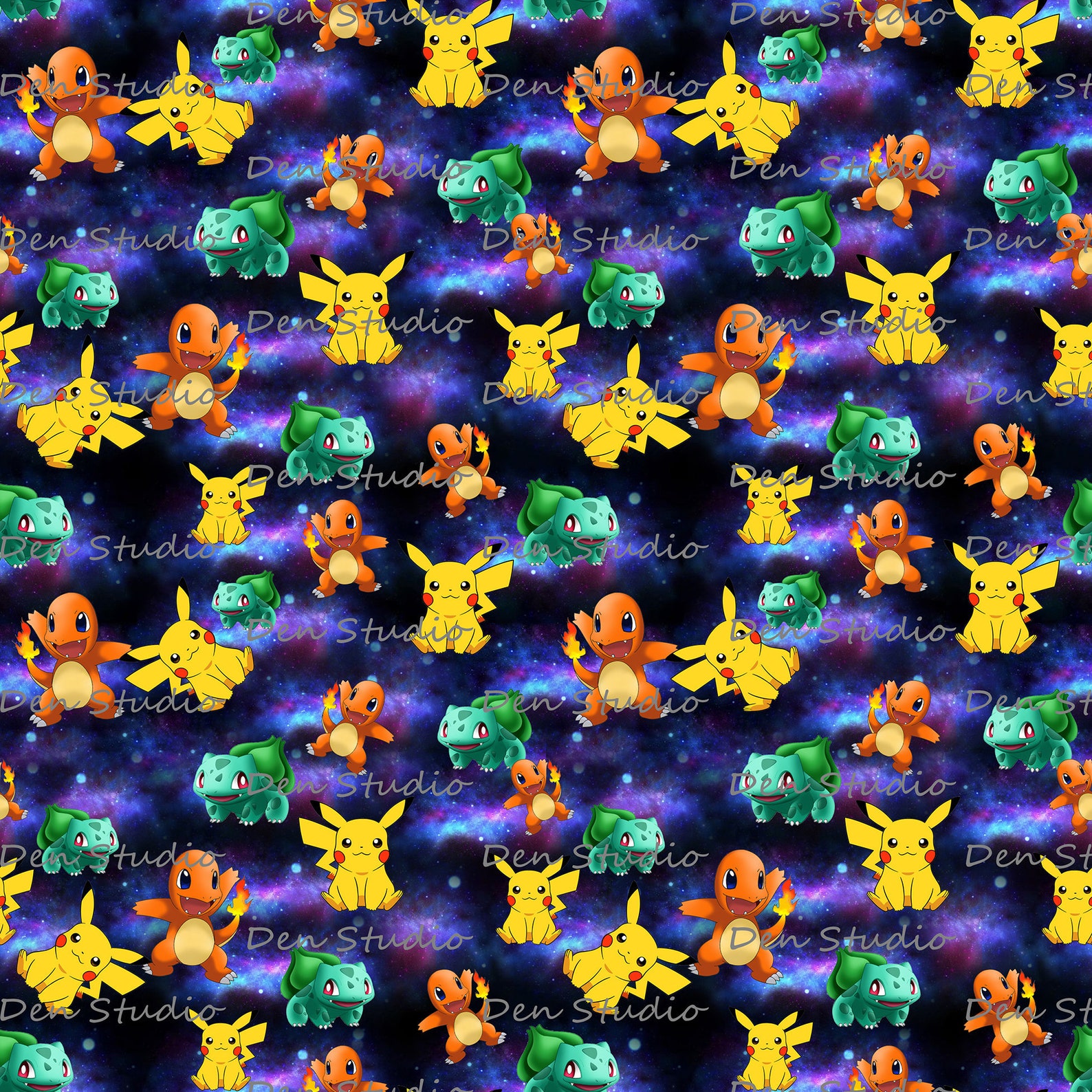 Pokemon Seamless Paper Print | Etsy