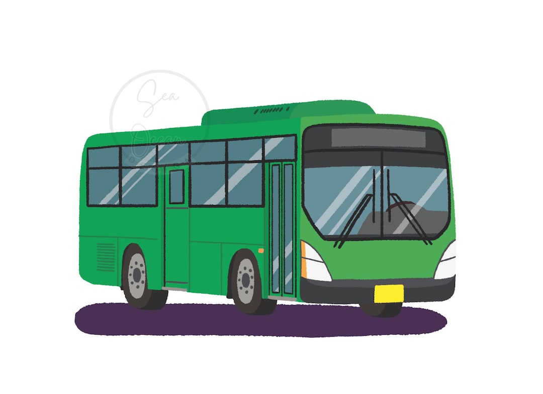 Bus Illustration – Bus Art for Nursery, Korean Illustrator Bus Art ...