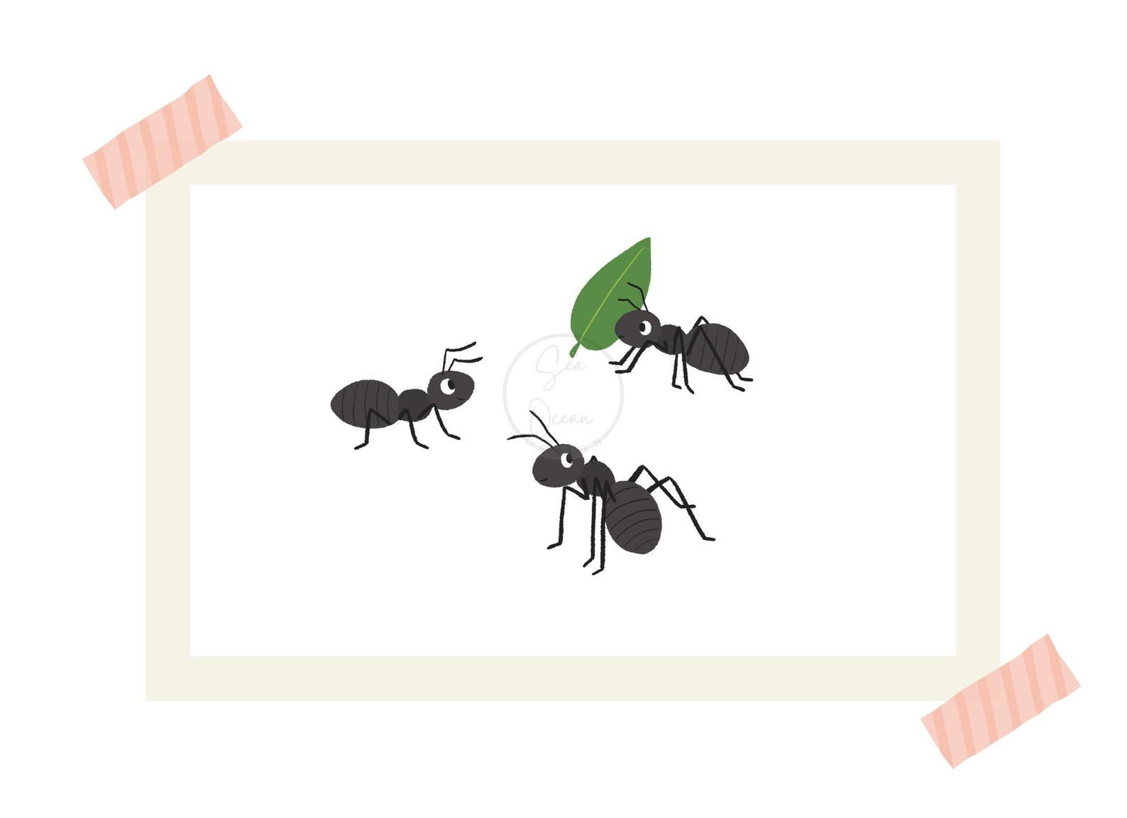 Ants Digital Art, Ants Clipart, Digital Ants Drawing, Hand-drawn Ants ...