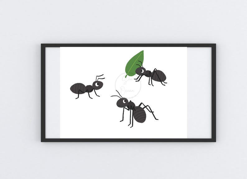 Ants Digital Art, Ants Clipart, Digital Ants Drawing, Hand-drawn Ants ...