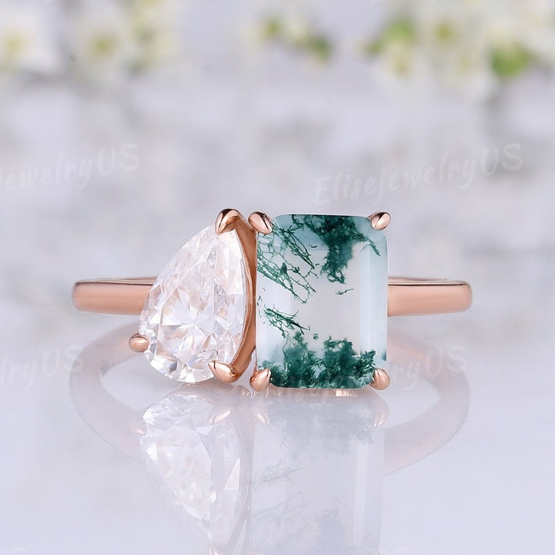 Double Stone Ring - Etsy