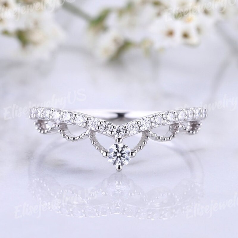 Crown Wedding Band - Etsy