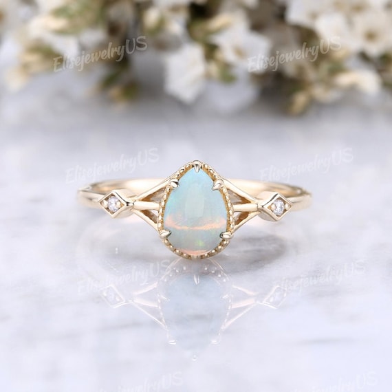 Opal Stone Wedding Ring
