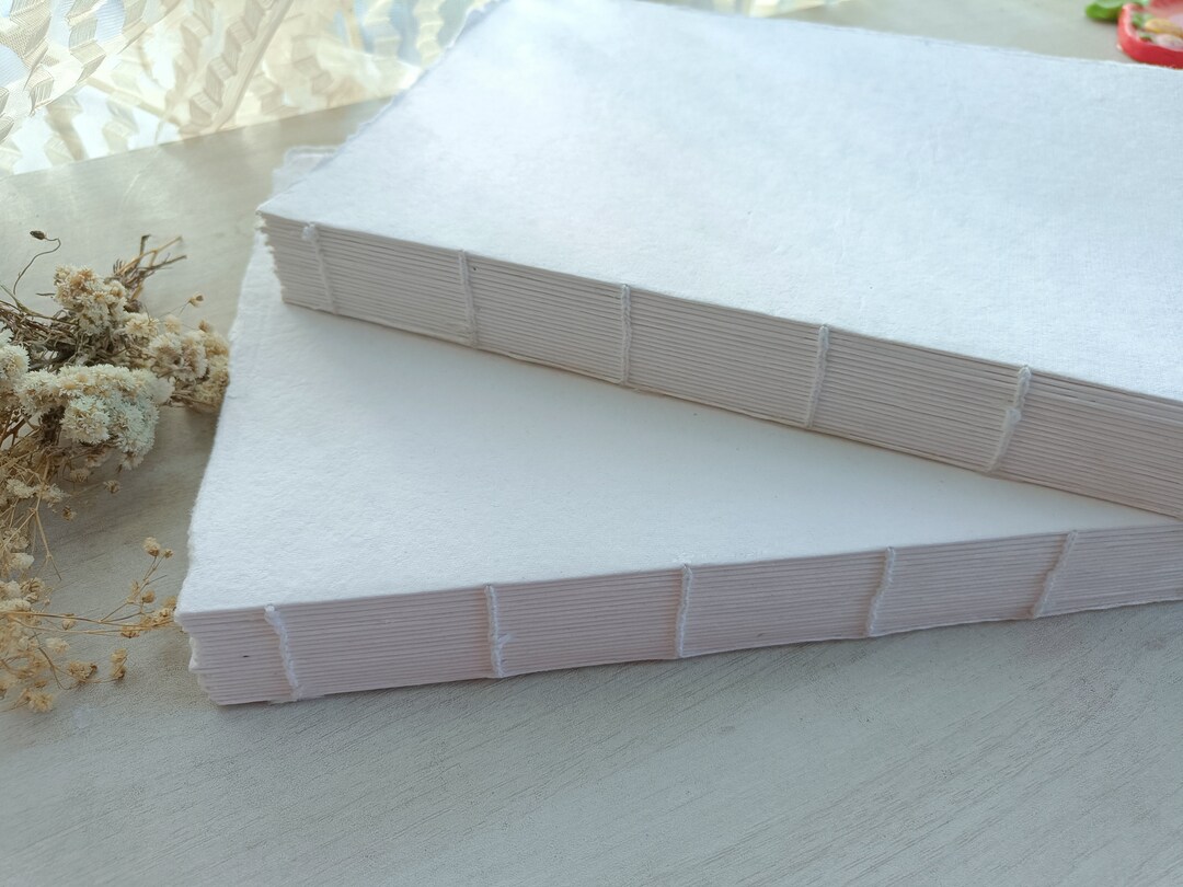 Khadi Paper Sketchbook, Deckle Watercolor Sketchbook, 100% Cotton Rag ...