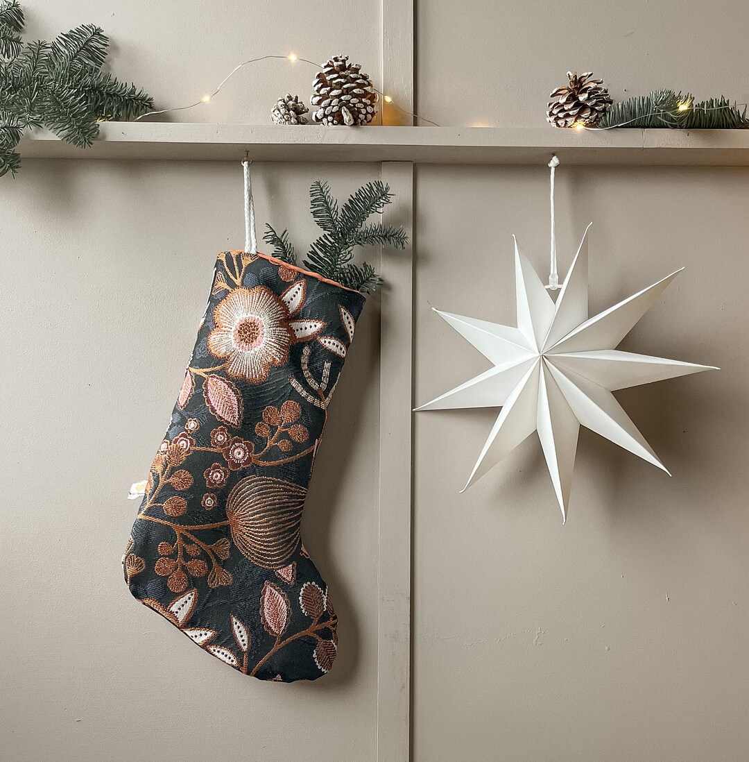 Noble Santa Claus Boot Dark Blue Pink With Name Christmas Stocking ...