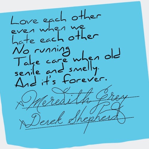 3 Layer Post It Vows Derek and Meredith Grey's Anatomy SVG | Etsy