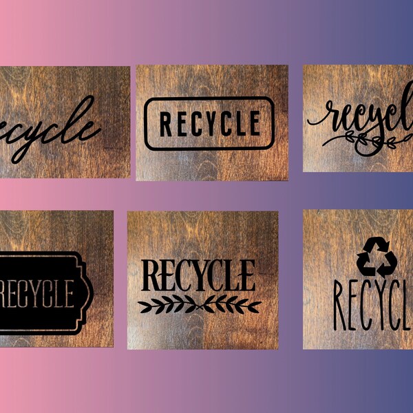 Trash Recycle Decal - Etsy