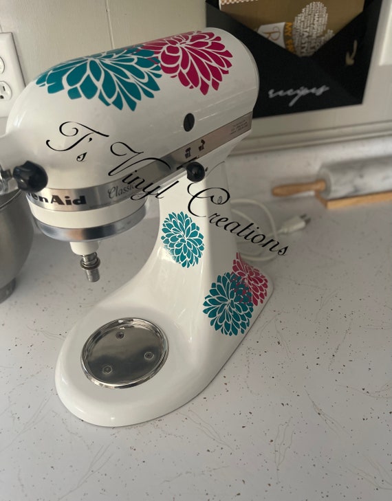 Dahlia Themed Kitchenaid Decal Set. Kitchen Decor Kitchenaid | Etsy