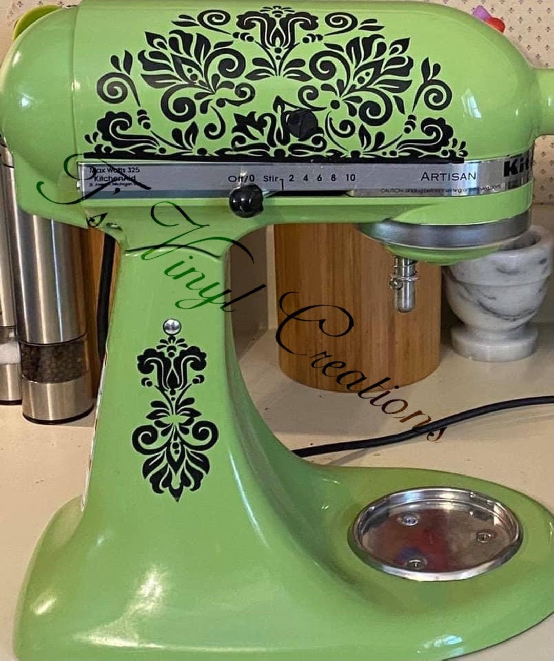 Damask Kitchenaid Mixer Decal Sticker - Etsy