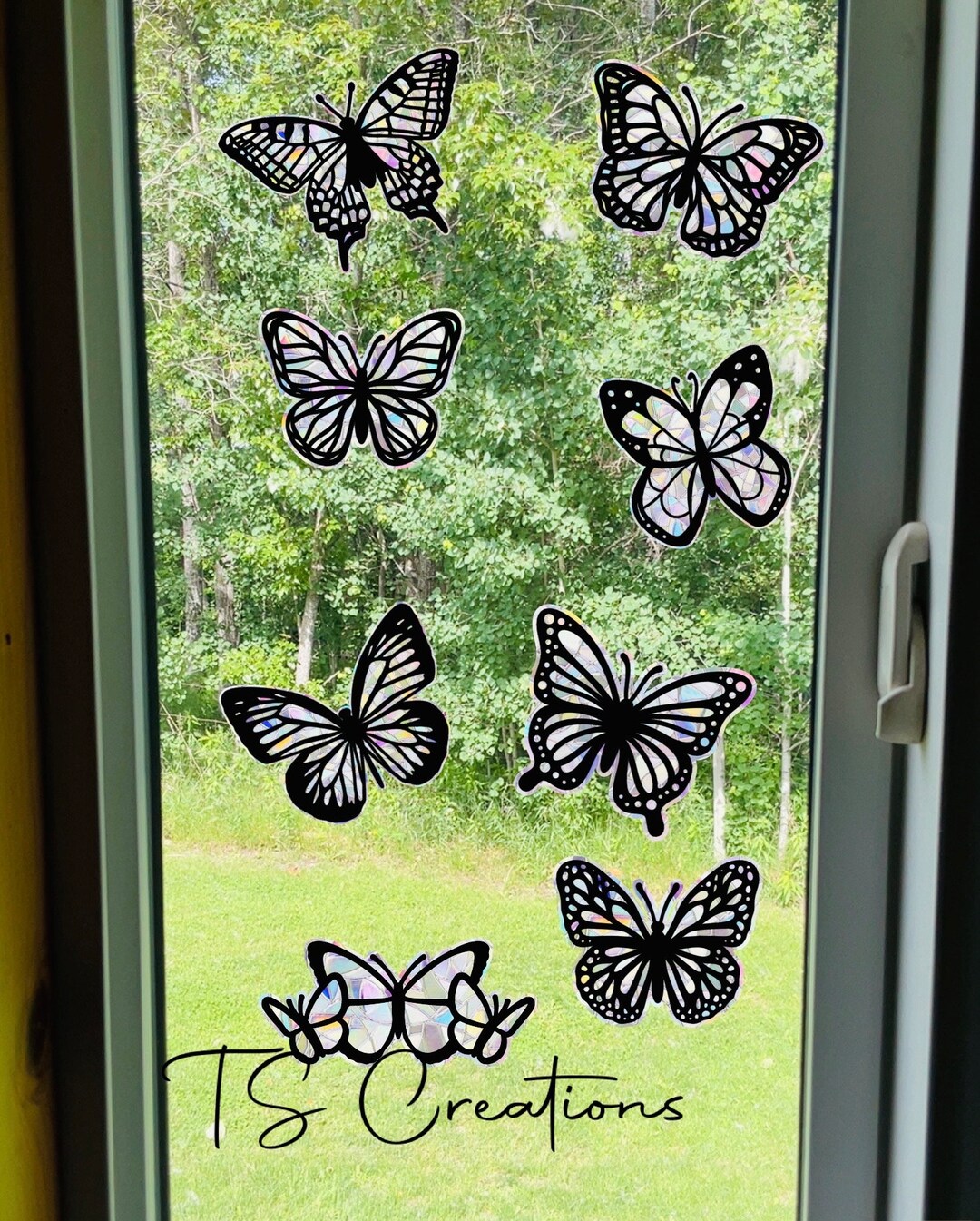 Butterfly Stained Glass Window Cling| Sun Catcher|prism Window Cling - Etsy